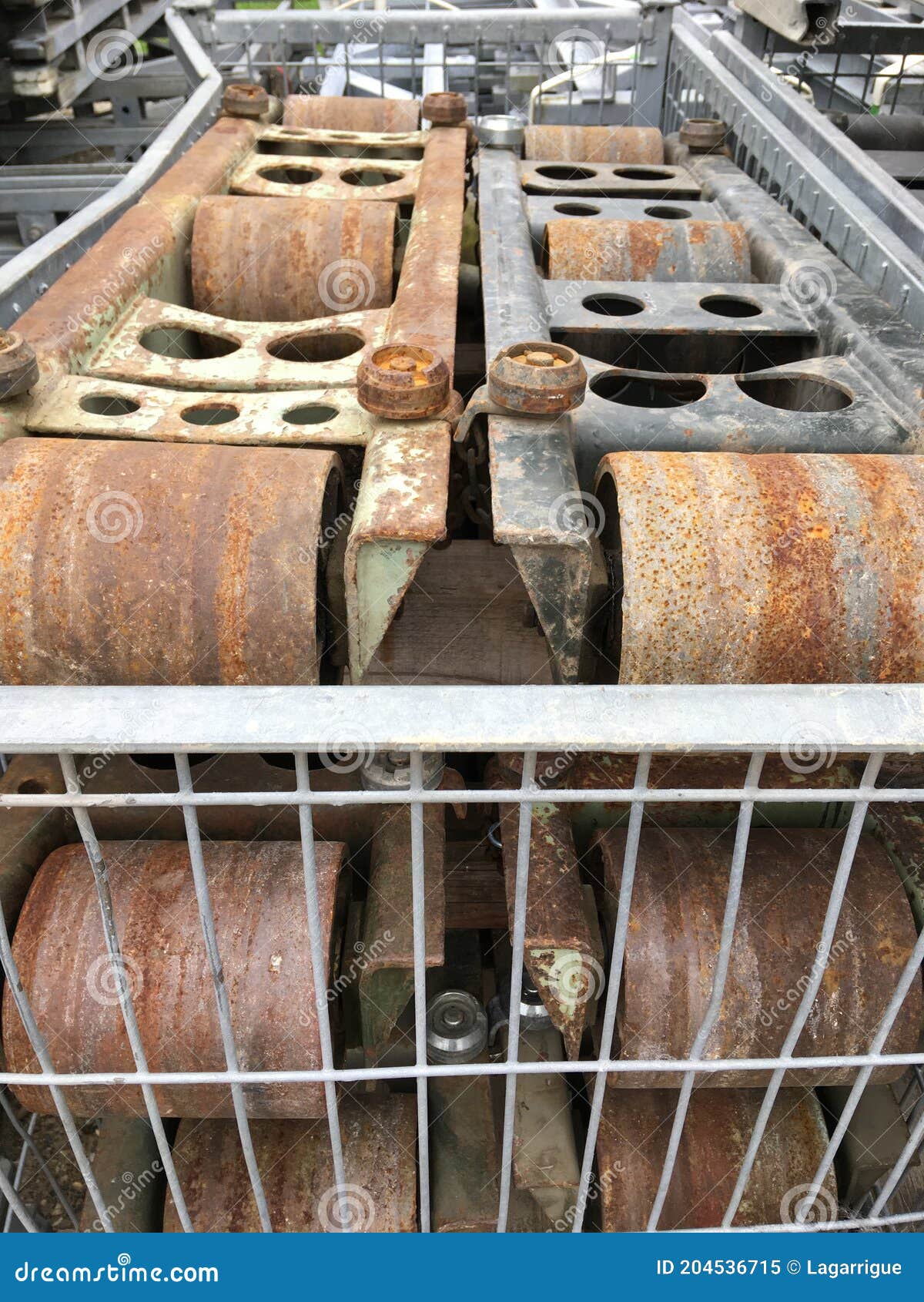 Stacked Steel Elements for Bridge Construction Stock Image - Image of ...