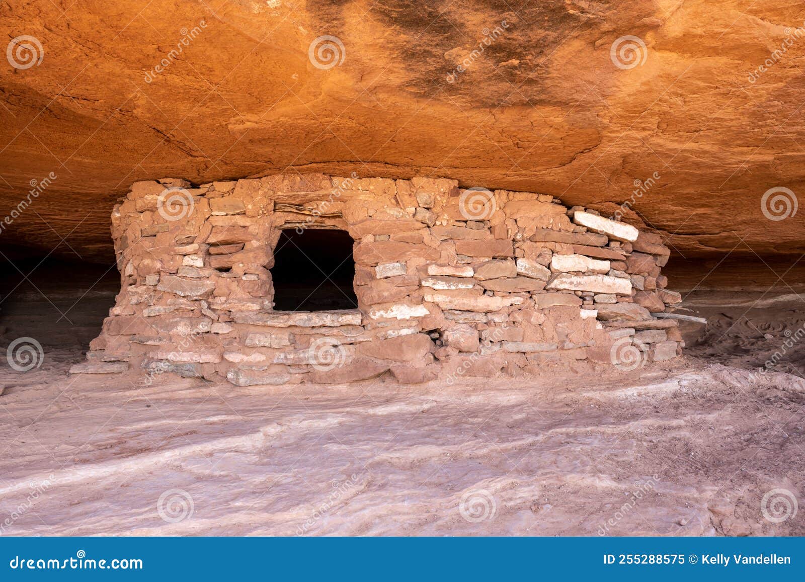 Stacked Stone of the Ancient Granaries at Aztec Buttes Stock Image ...