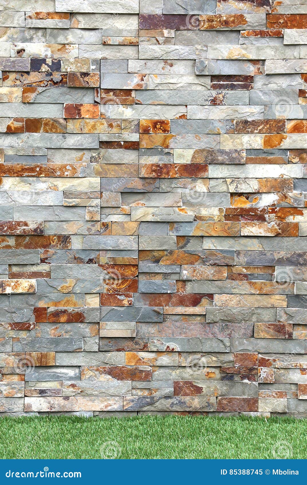 Stacked Stone Cladding Rustic Wall Stock Image - Image of building ...