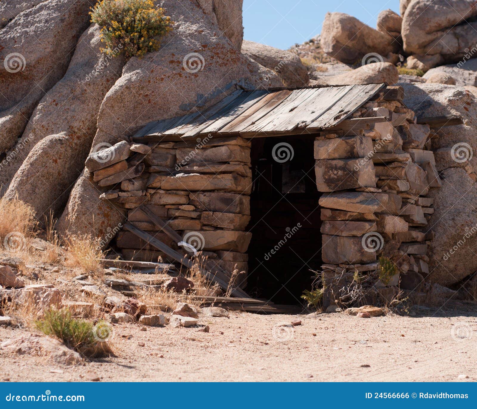 Stacked Stone Shack stock photo. Image of abandon, desert - 24566666