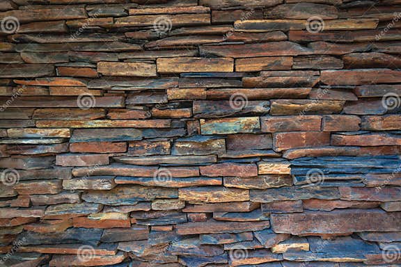 Stacked Stone Slate Wall stock photo. Image of outdoor - 27136950