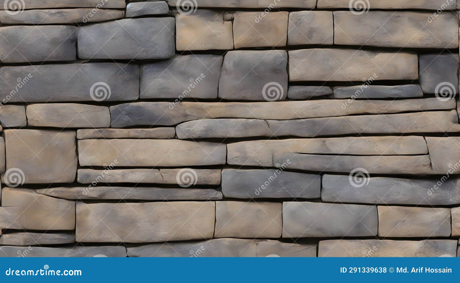 Stacked Stone Wall Background Horizontal Generated by Ai Stock ...
