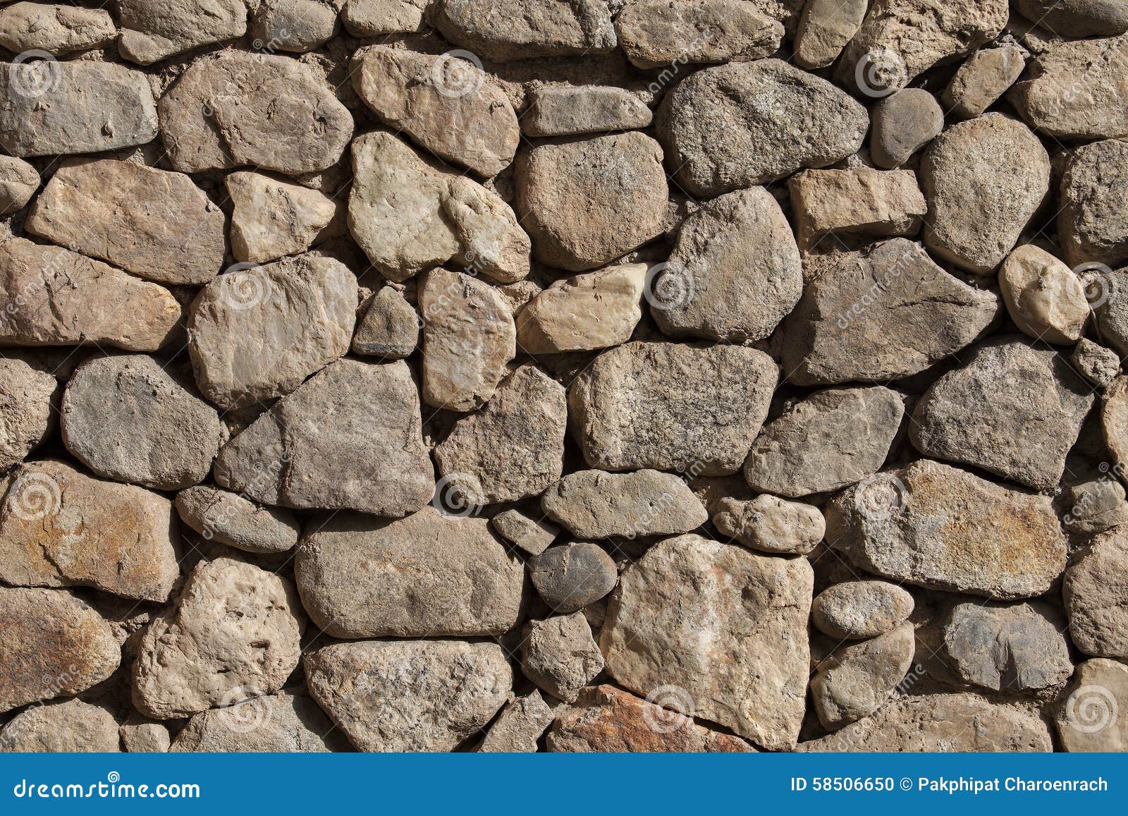 Stacked Stone Wall with Shade Background Texture. Stock Photo - Image ...
