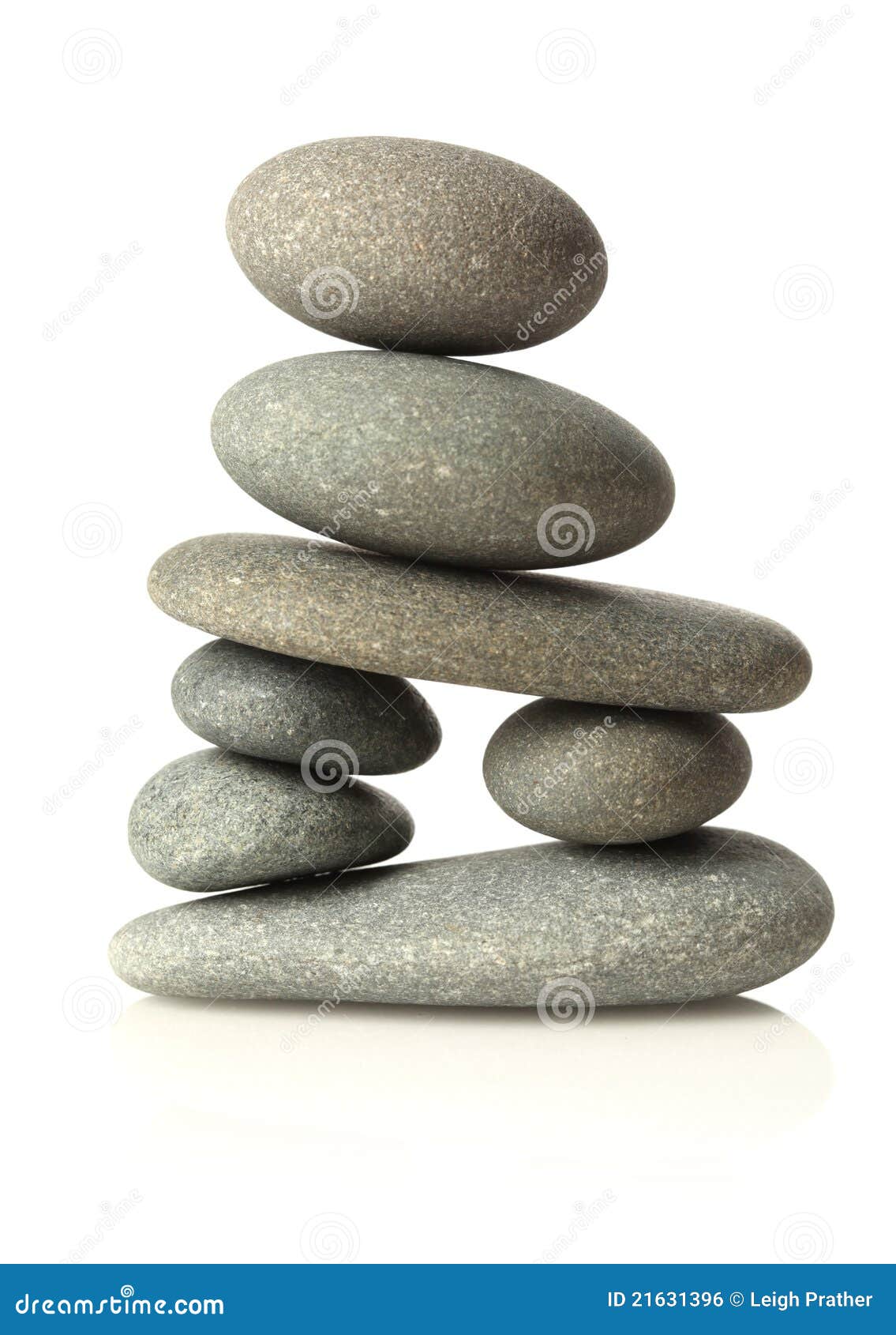 Stacked stones stock photo. Image of pebbles, reflection - 21631396