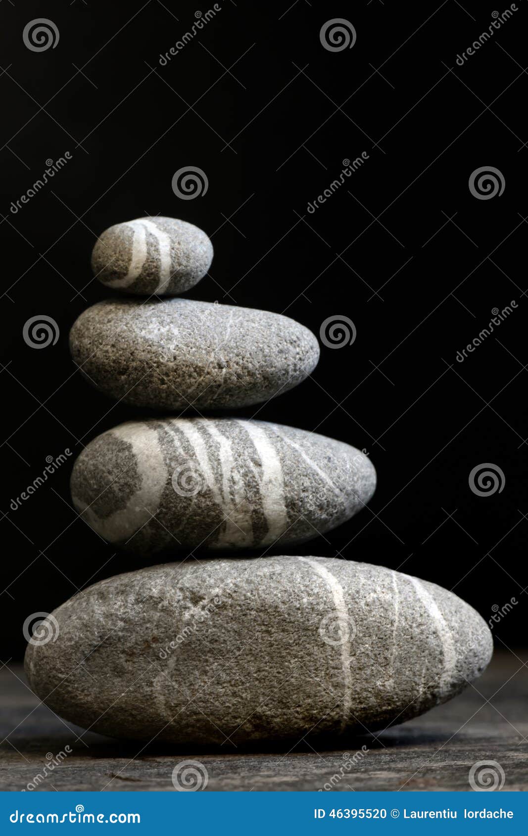 Stacked stones stock photo. Image of reflection, infinity - 46395520