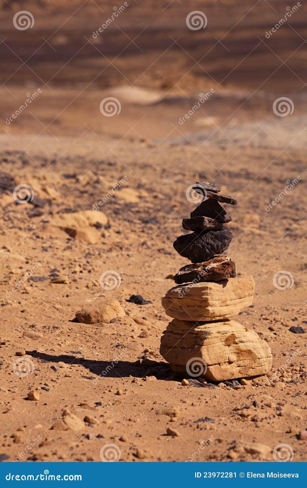 Stacked Stones in Black Desert Stock Image - Image of nature, formation ...