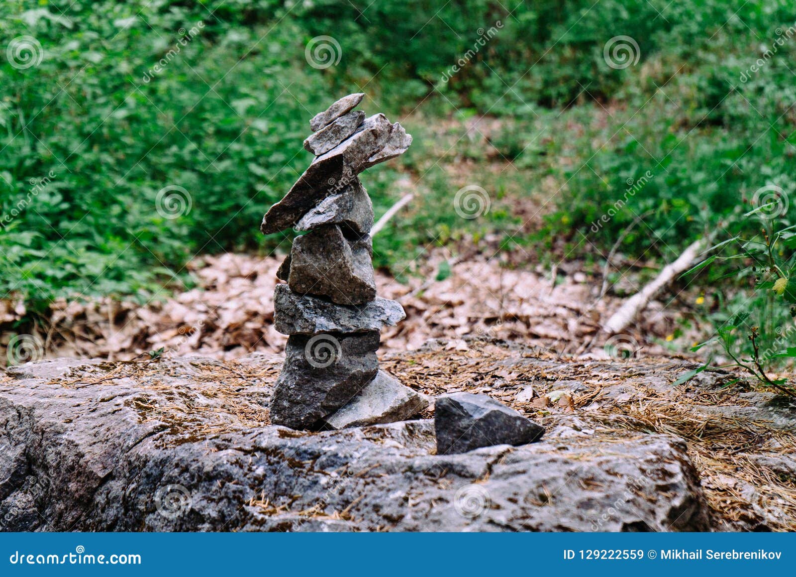 The Stacked Stones in the Shape of Stock Image - Image of floor ...