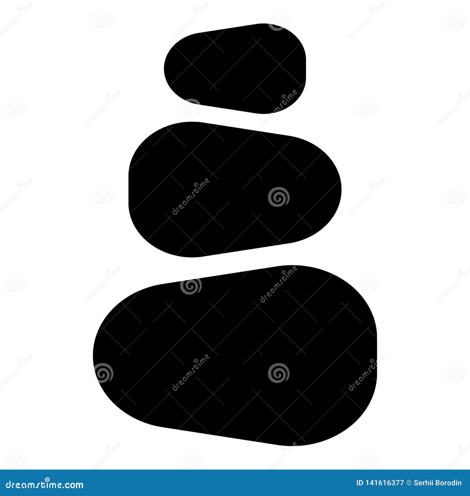 Stacked Stones Filled Outline Icon Vector Illustration | CartoonDealer ...