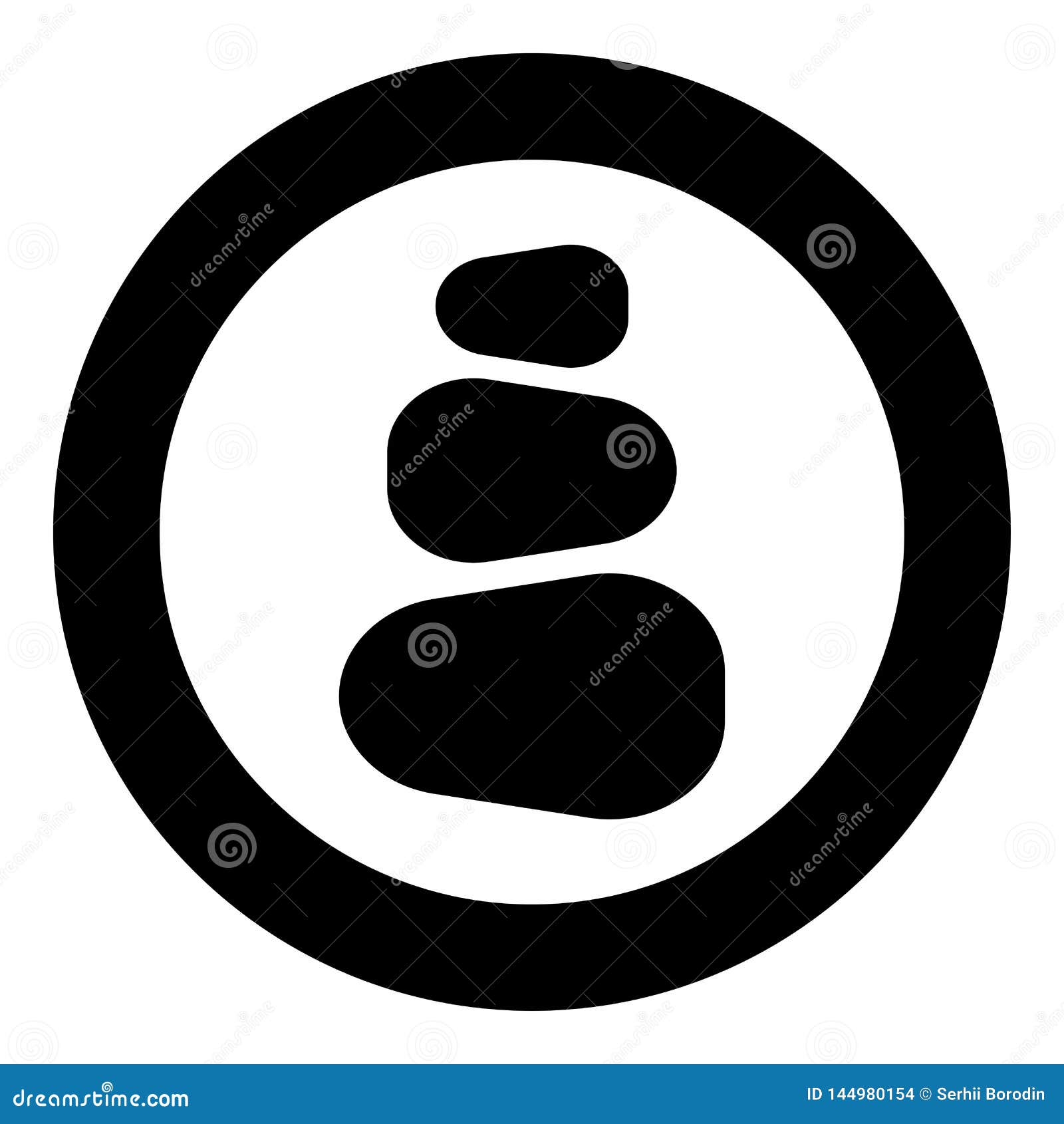 Stacked Stones Stack Stones Zen Stone Tower Spa Stones Stack Icon in ...