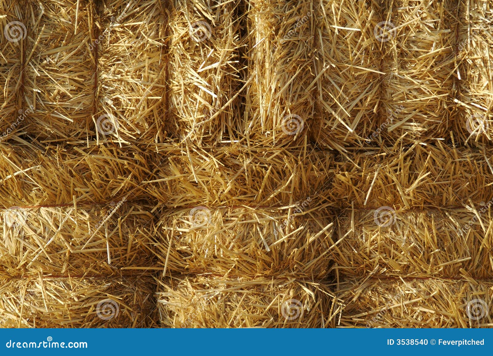 Stacked Straw Hay Bails stock photo. Image of grow, harvest - 3538540