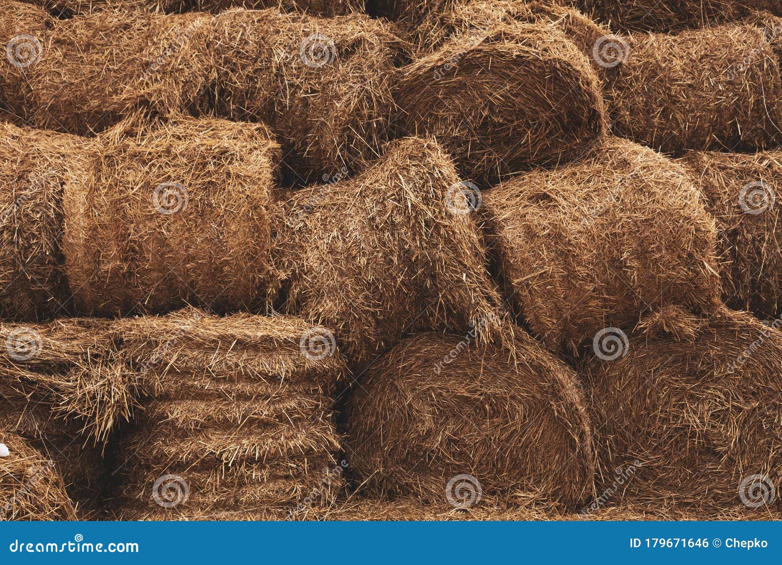 Stacked Straw Hay Bails Background Stock Photo - Image of gold, feed ...