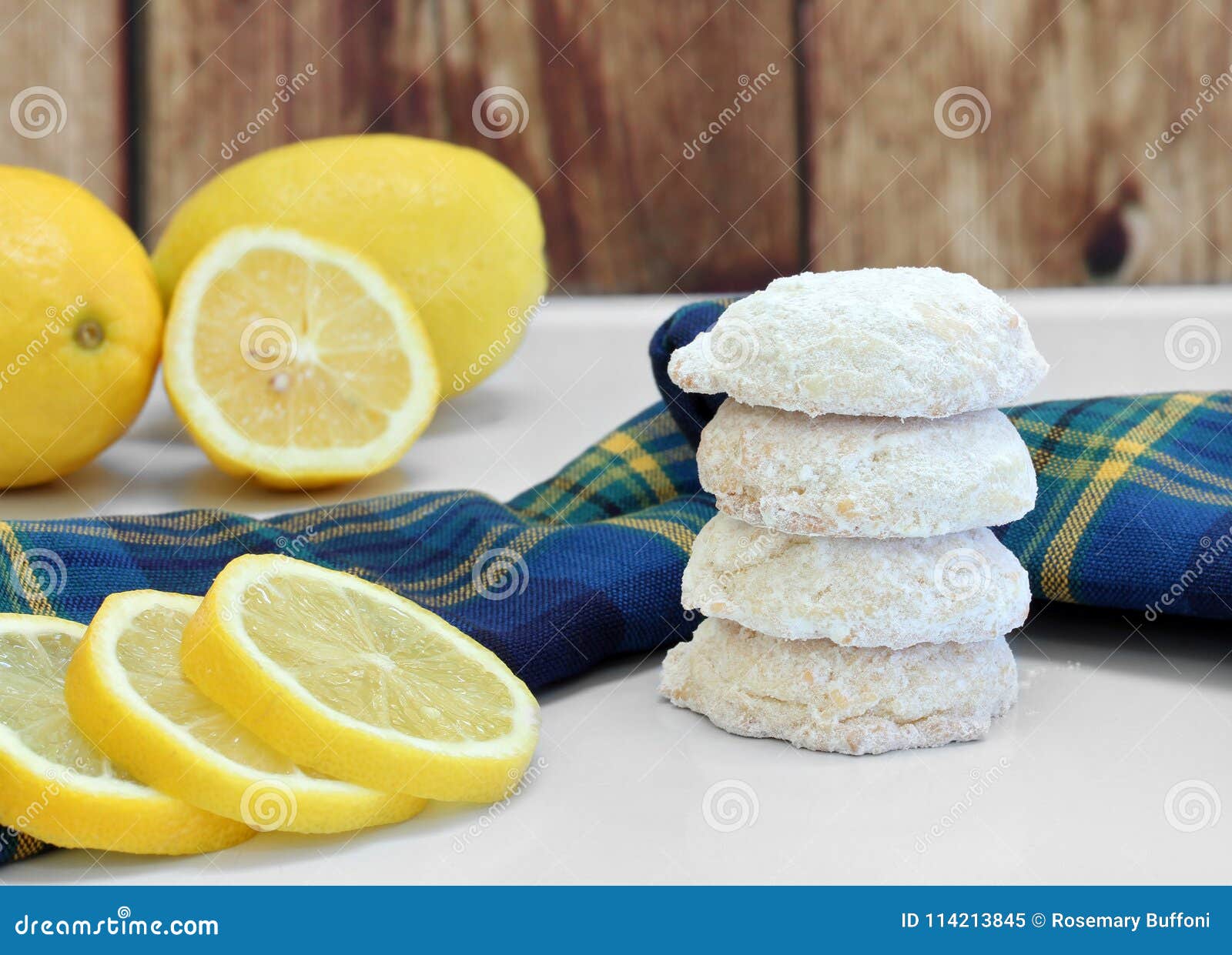 Stacked Sugared Lemon Cookies Stock Image - Image of food, sugared ...