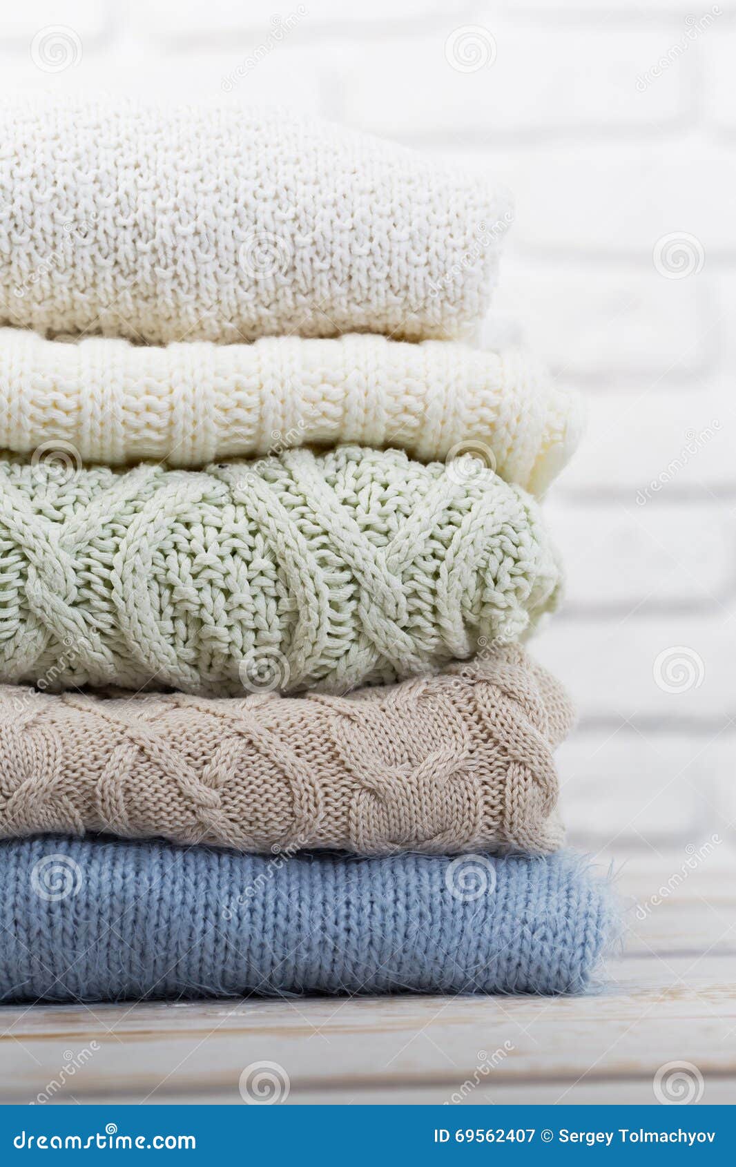 Stacked sweaters stock image. Image of cloth, life, wooden - 69562407