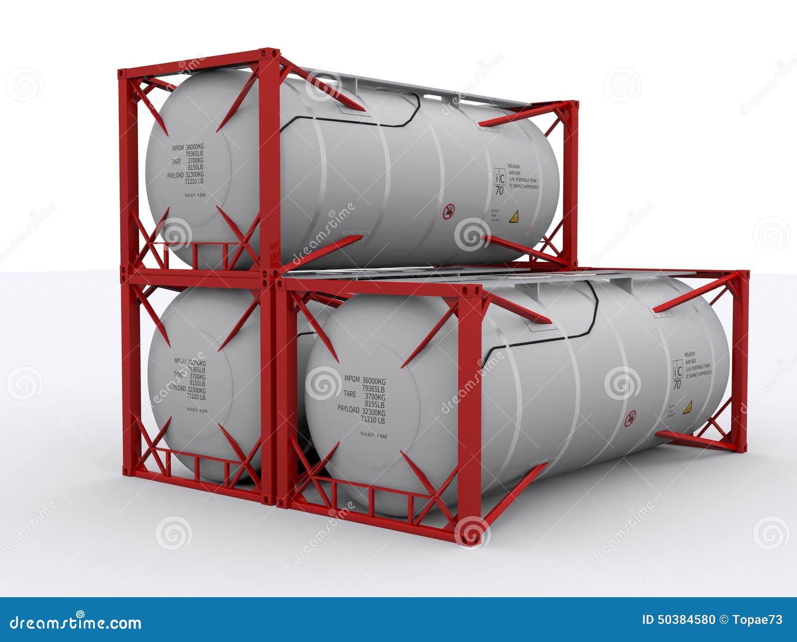 Stacked tank container stock illustration. Illustration of stacked ...