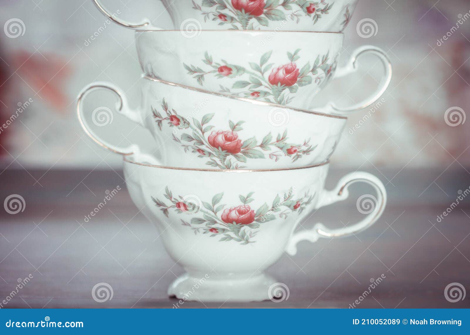 Stacked tea cups stock image. Image of china, multicolor - 210052089