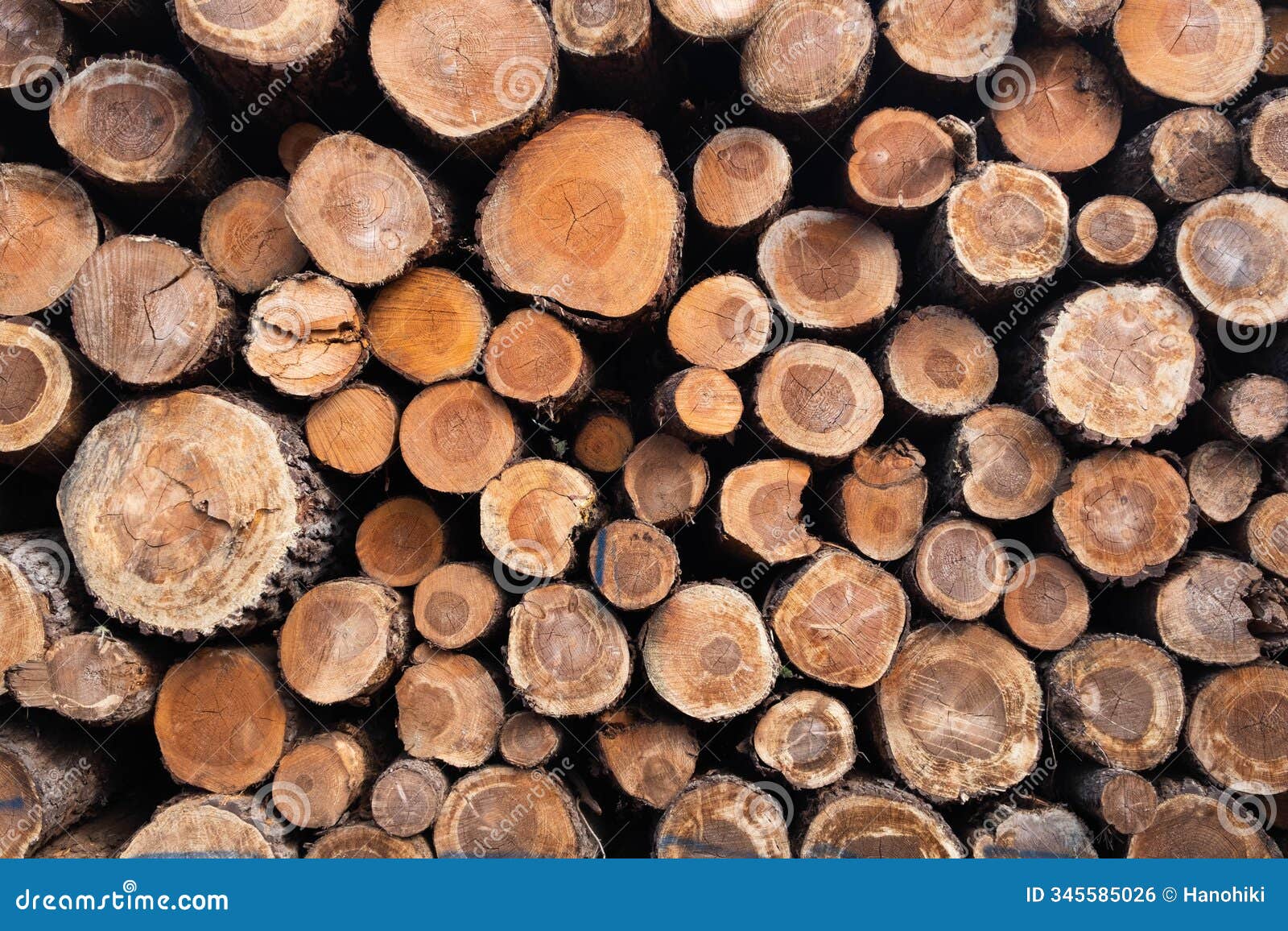 Stacked Timber Logs - Natural Wood Texture Background Stock Photo ...