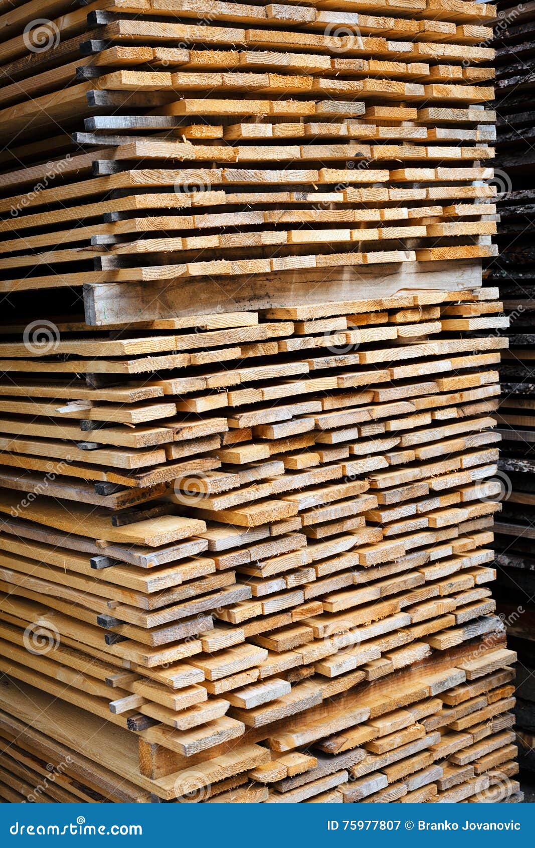 Stacked timber stock image. Image of pattern, board, yard - 75977807