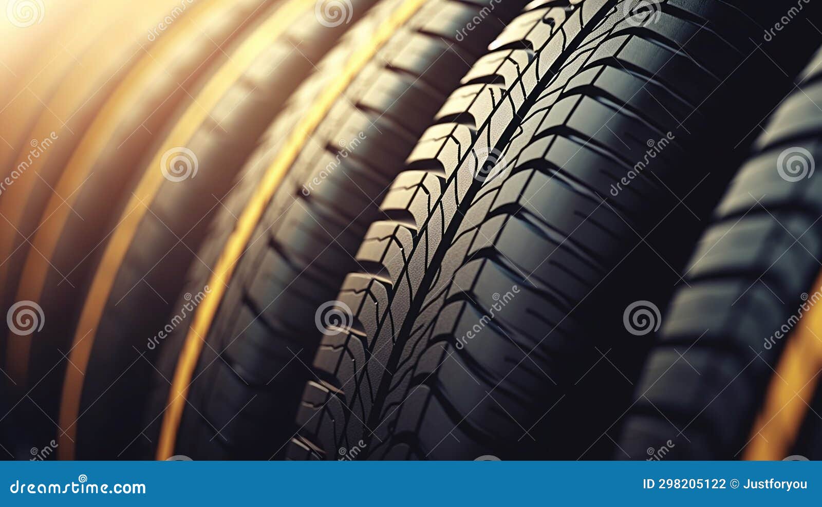 Stacked Tires in Storage Warehouse. Generative Ai Stock Photo - Image ...
