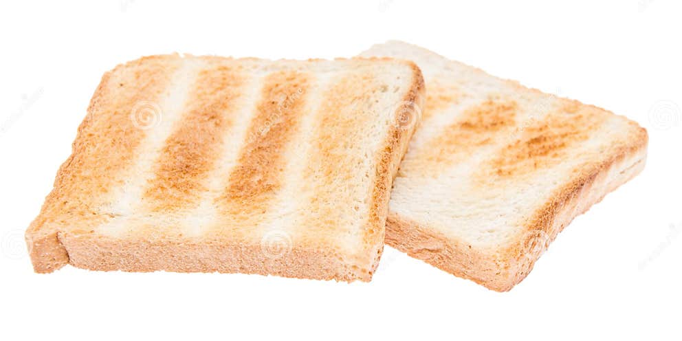 Stacked Toast Isolated on White Stock Photo - Image of toasted, golden ...