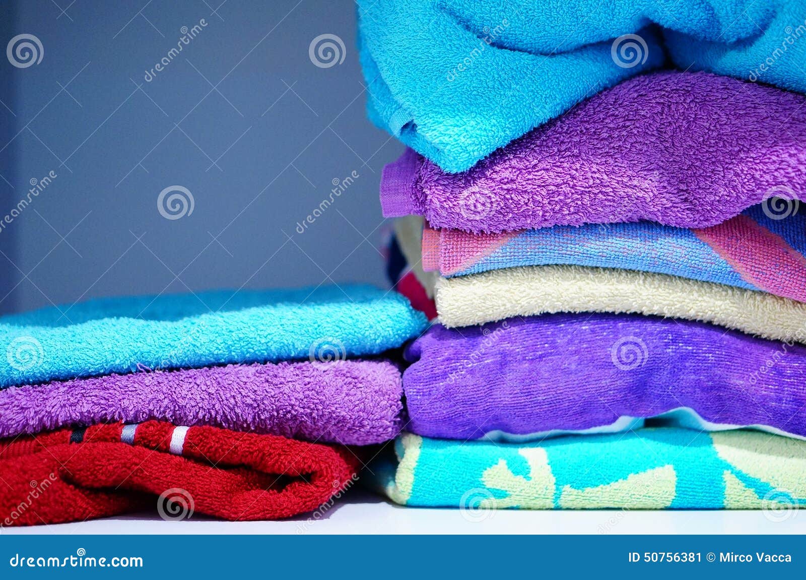 Stacked towels stock image. Image of towels, stacked - 50756381