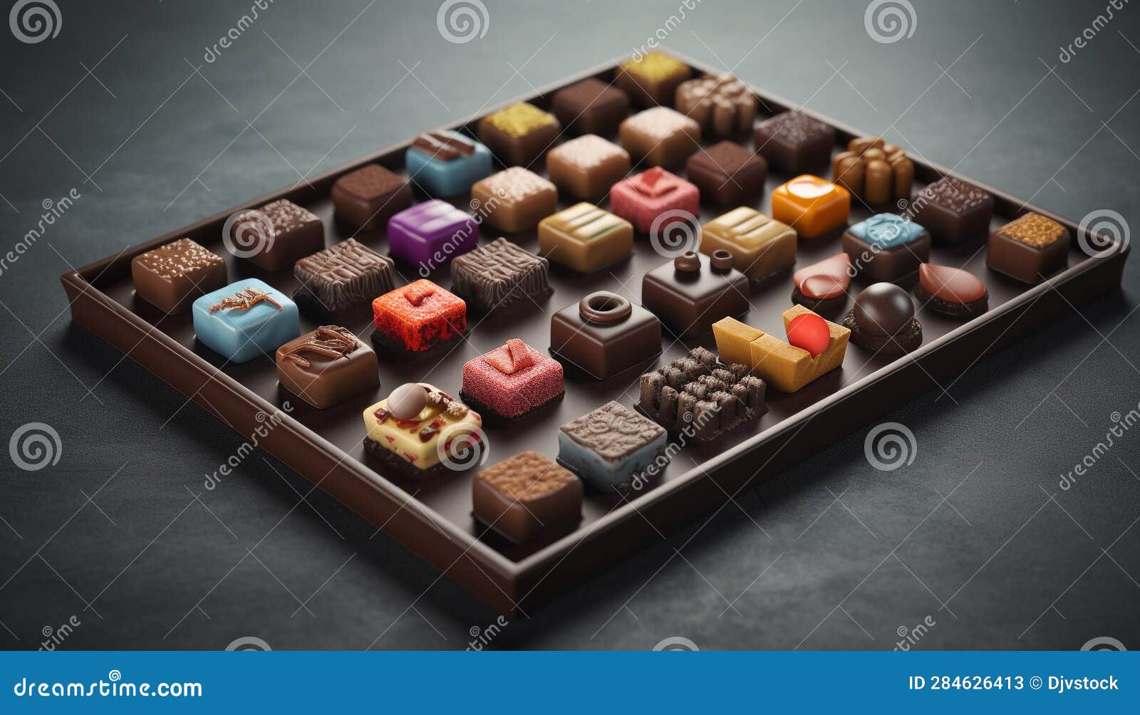 Stacked Toy Blocks Shape a Fun Container of Sweet Snacks Generated by ...