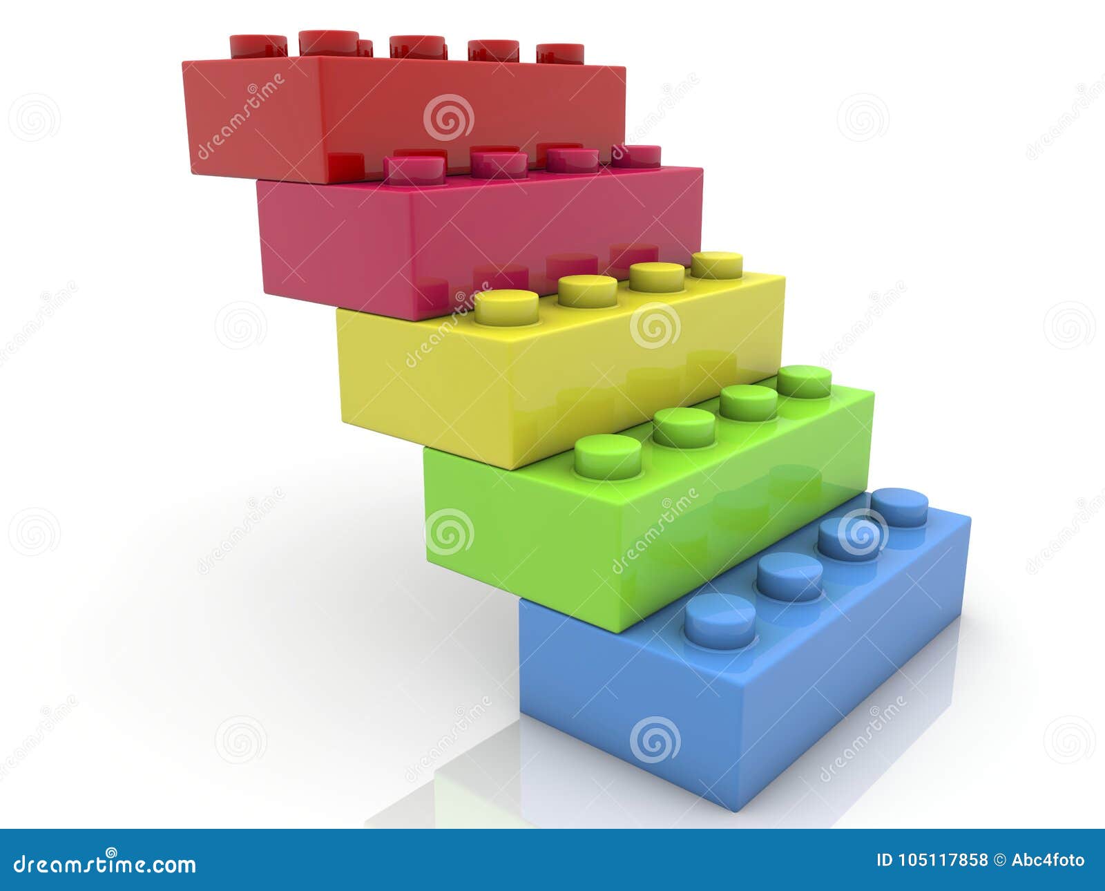 Stacked toys bricks stock illustration. Illustration of gift - 105117858