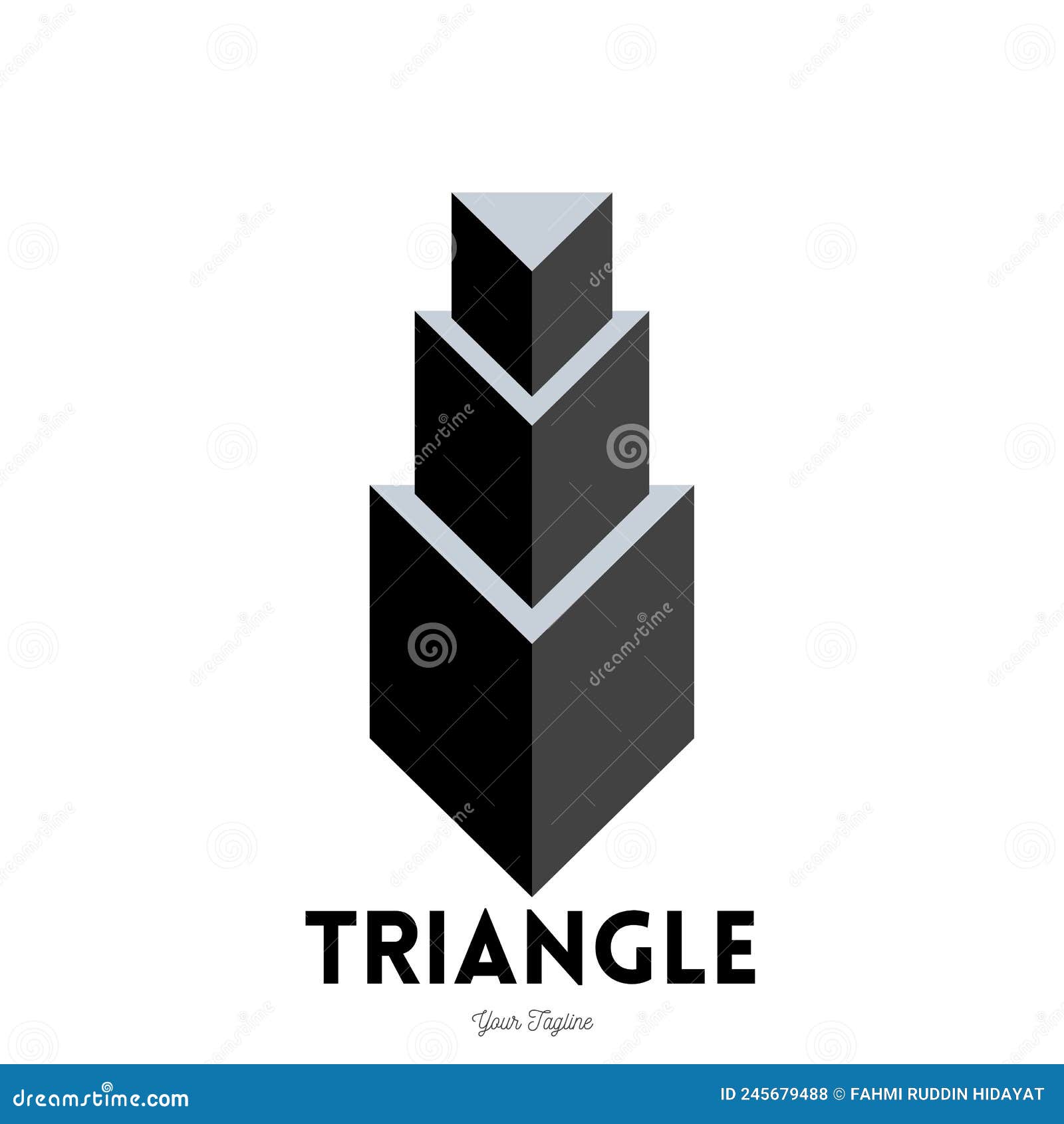 Stacked Triangle Logo Suitable for Business Stock Vector - Illustration ...