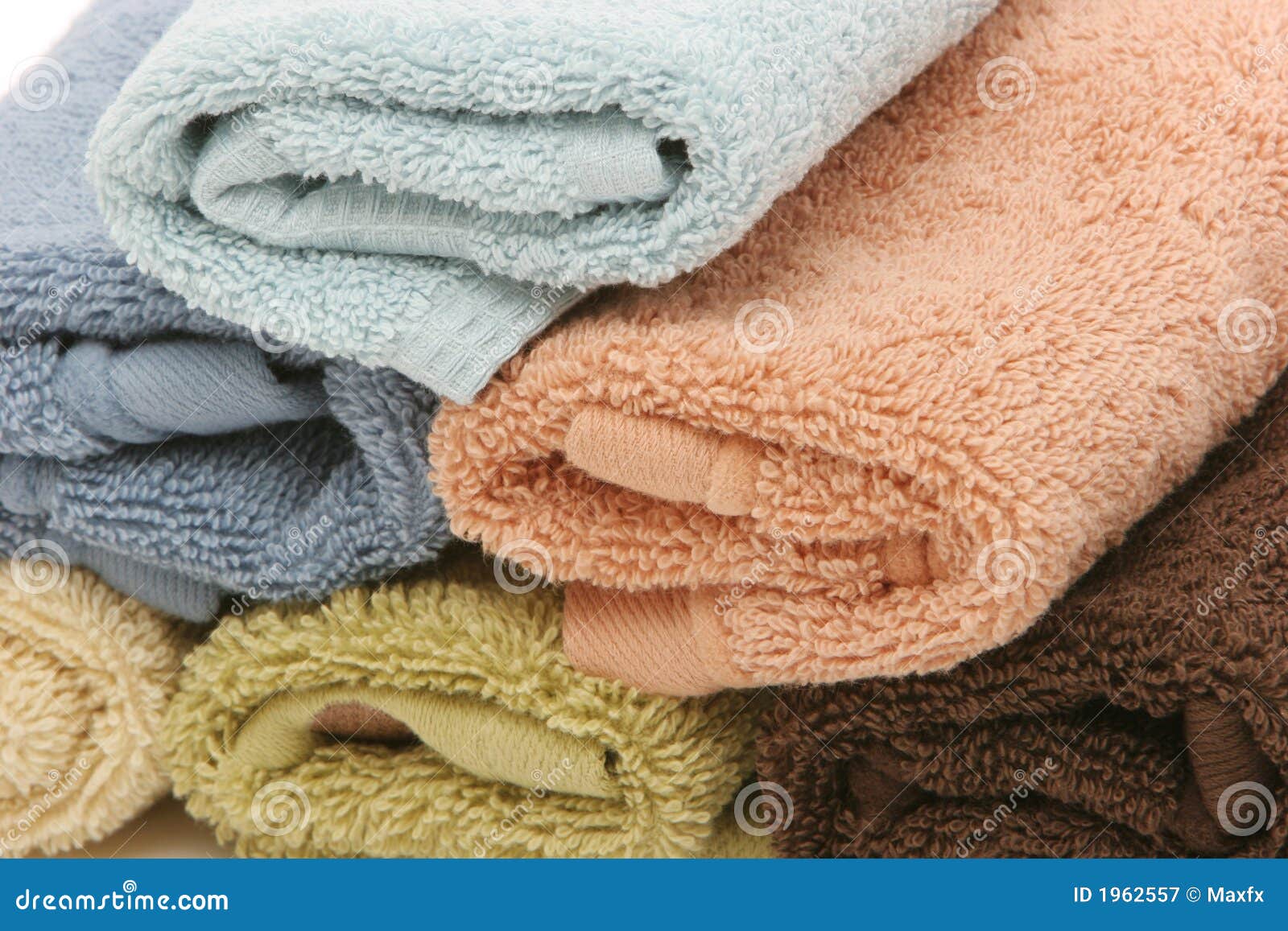 Stacked Up Spa / Bath Towels Close Up Stock Image - Image of close ...