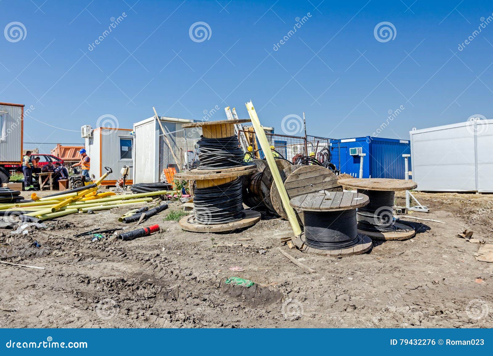 Stacked Various Rolled Up Cable Spool at Alfresco Editorial Photo ...