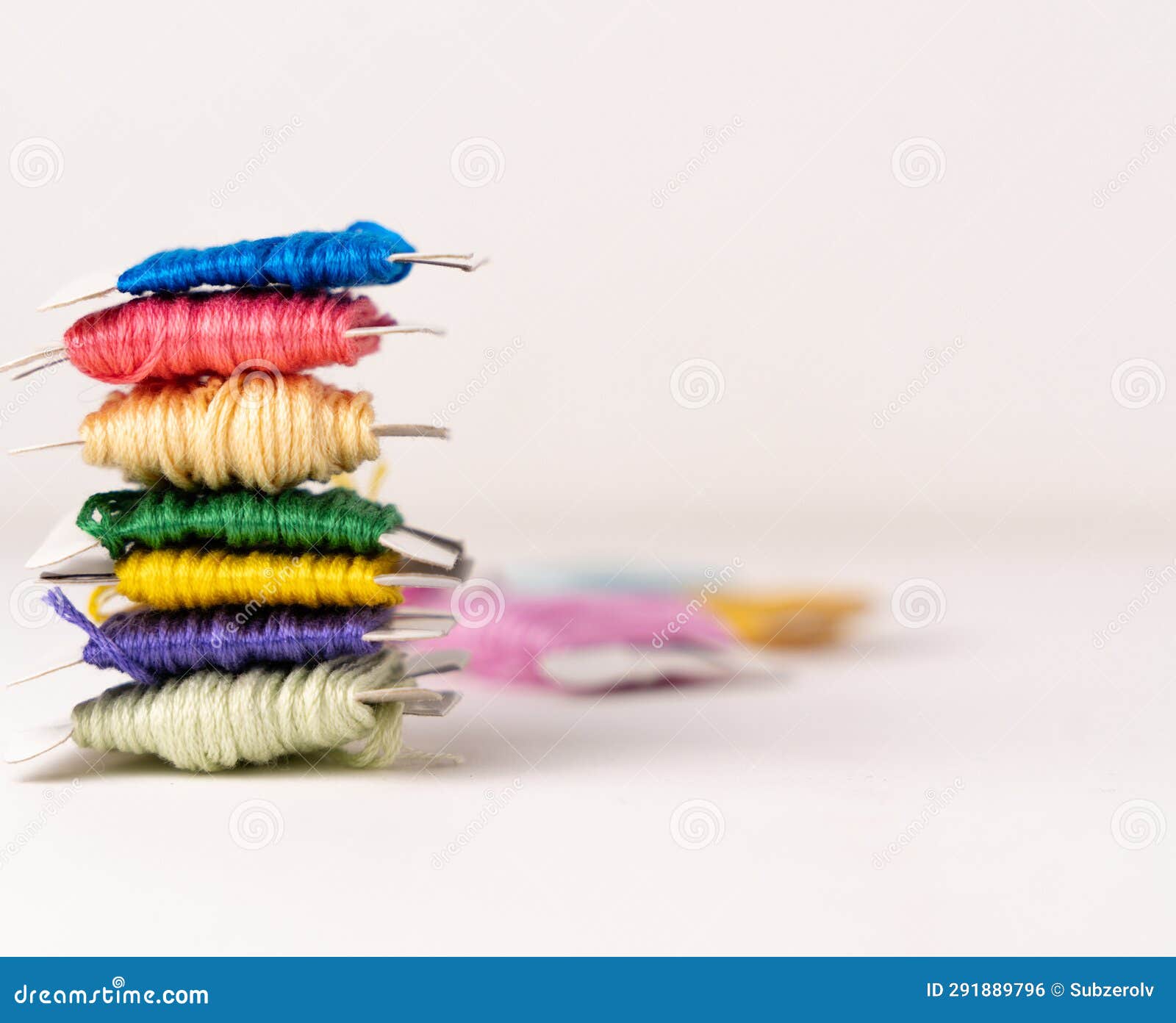 Stack of Vibrant Colorful Thread Stock Photo - Image of spool, sewing ...