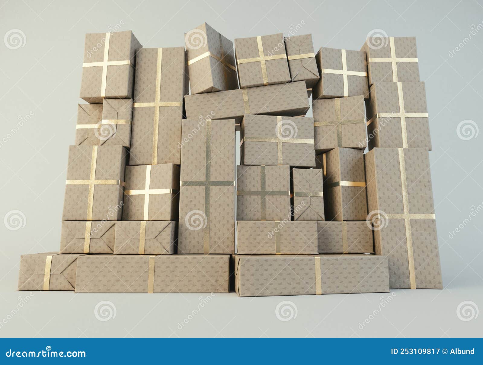 Christmas Gift Wall stock illustration. Illustration of isolated ...