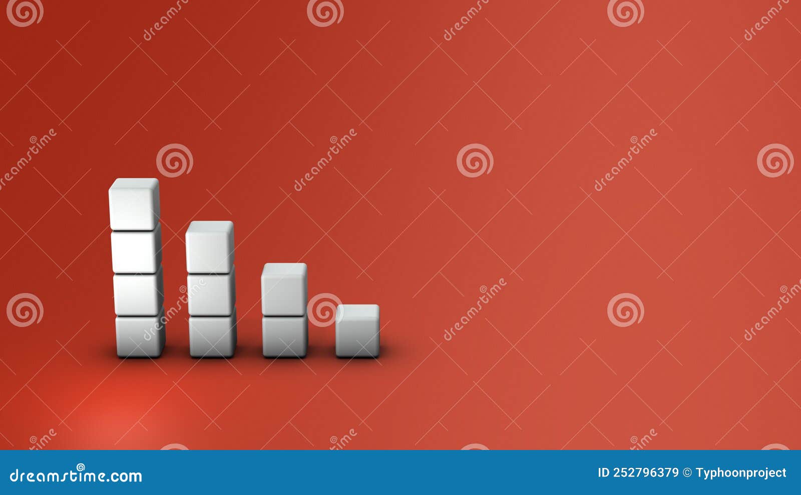 Stacked White Blocks. Downward Sloping Graph. Risk and Deterioration ...