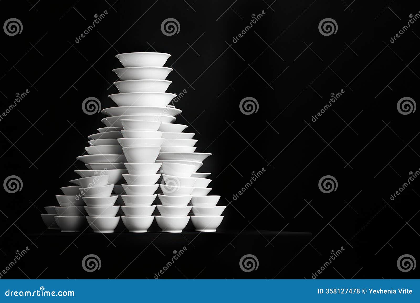 Stacked White Blocks. Upward Sloping Graph. Growth And Booming Concept ...