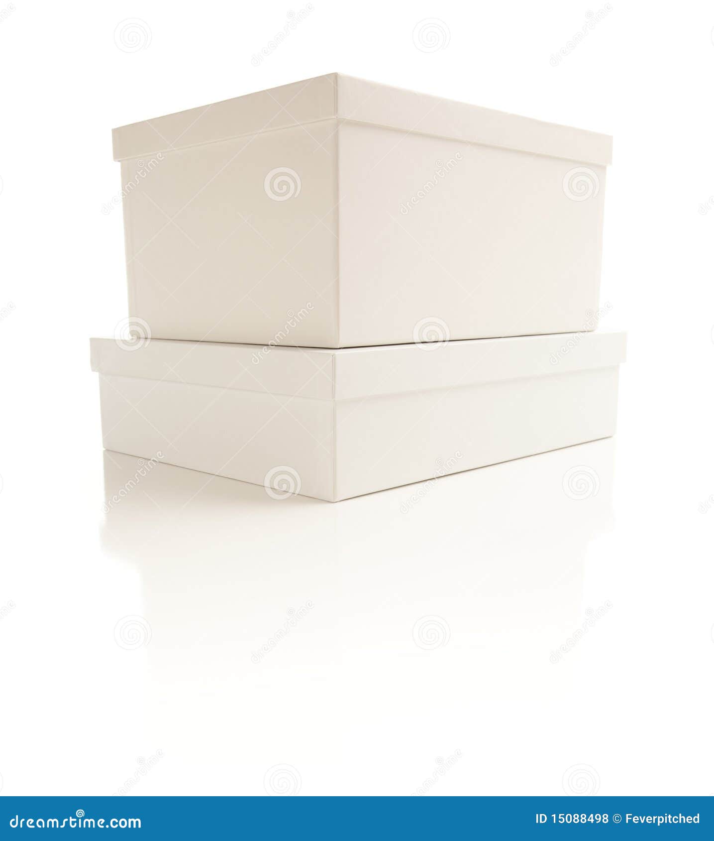 Stacked White Boxes With Lids Isolated Stock Photo - Image of case ...