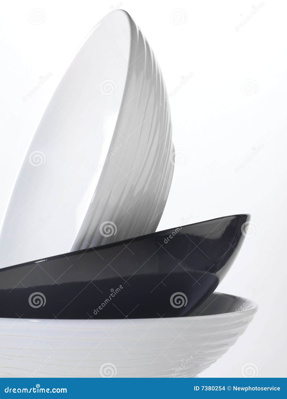 Stacked White Dishes stock photo. Image of preparation - 7380254