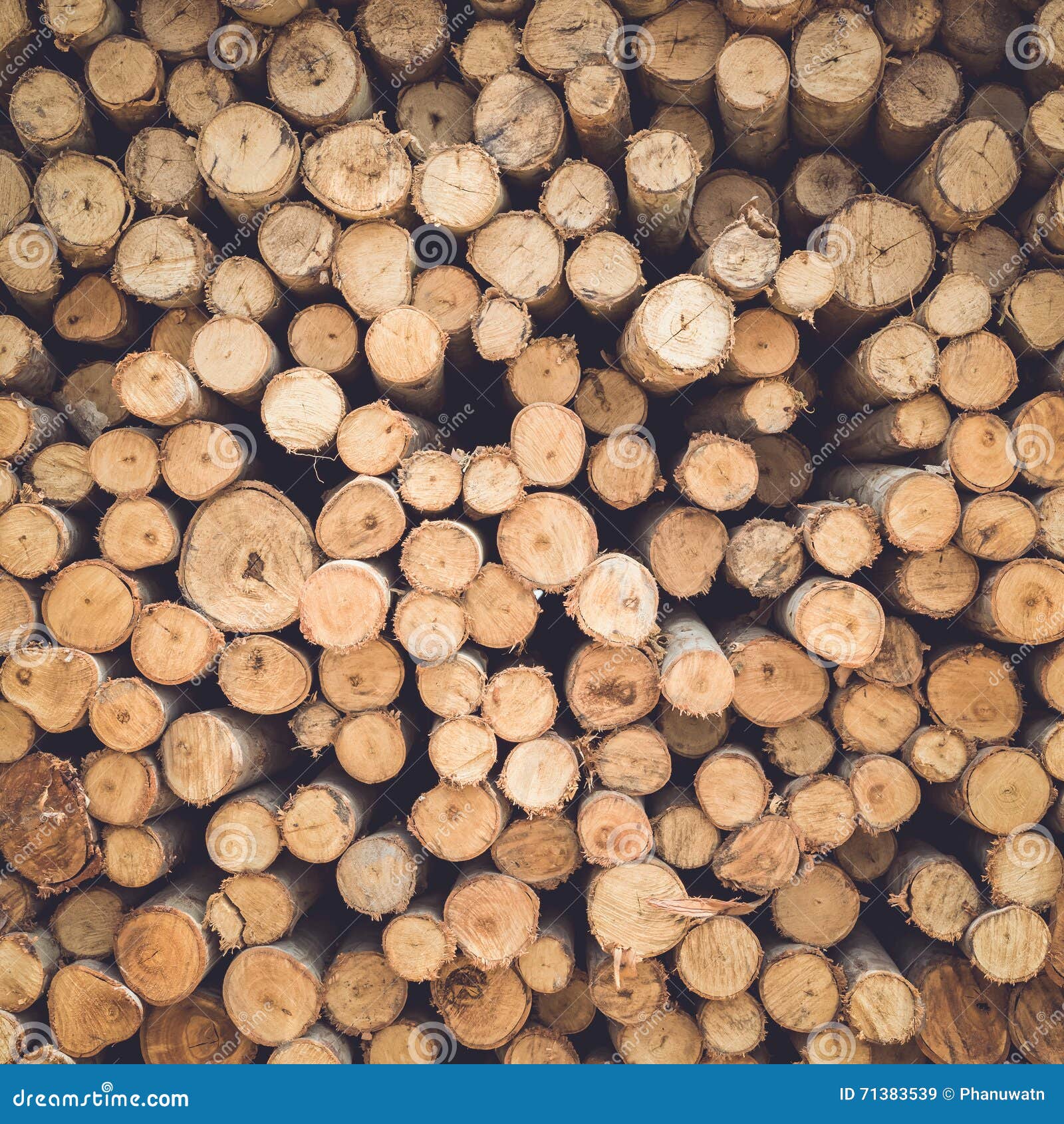 Stacked of Wood Log for Construction Buildings Background Stock Image ...