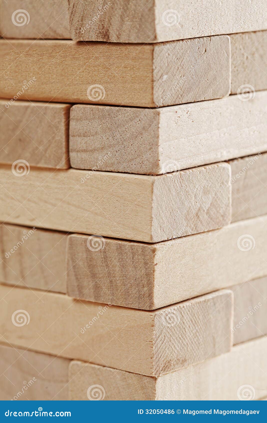 Stacked Wooden Blocks Closeup Stock Photo - Image of stacked, tower ...