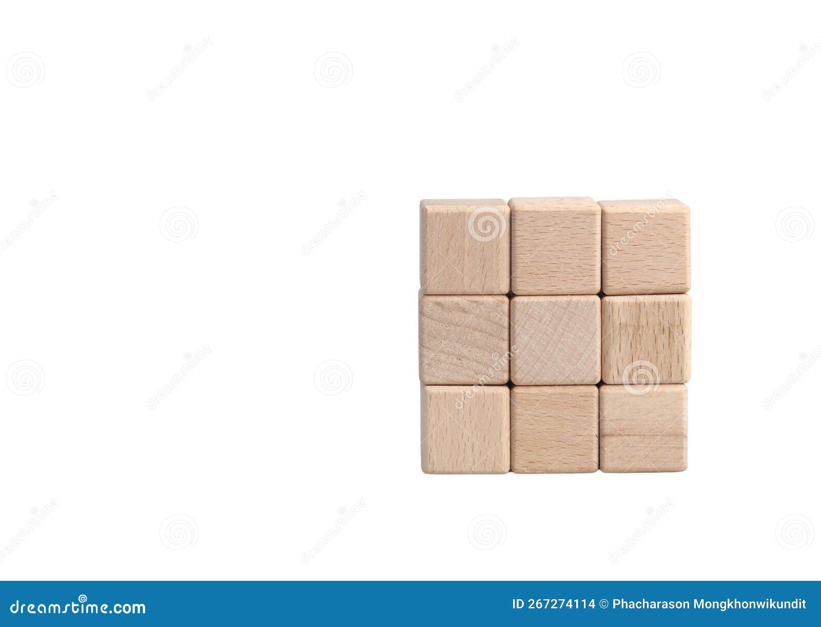 Stacked Wooden Blocks on a White Background Stock Photo - Image of ...