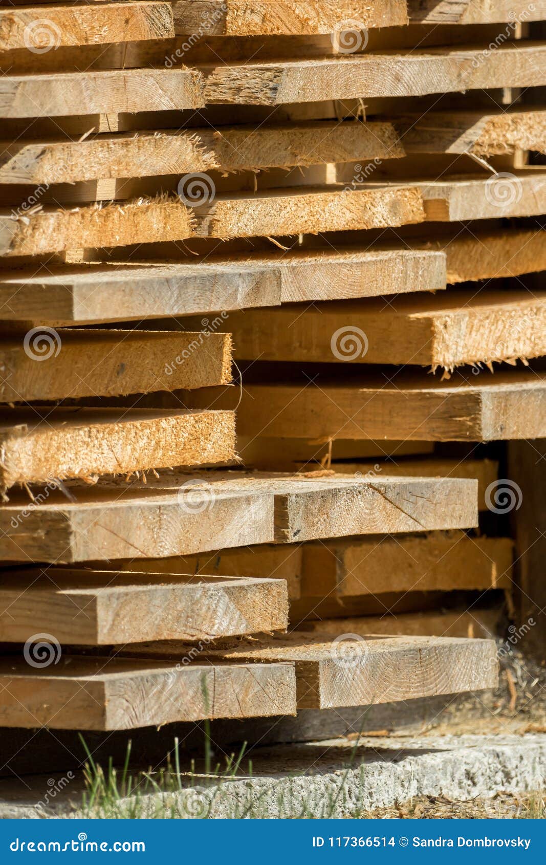 Stacked Wooden Boards are Waiting for Processing Stock Photo - Image of ...