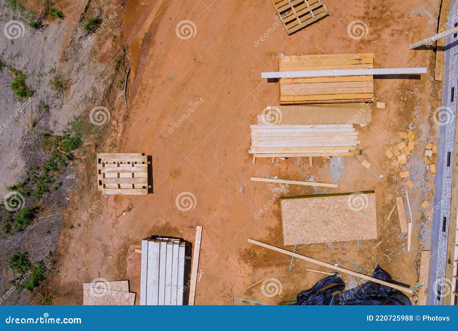 Stacked Wooden Building Materials a Stack of Boards Wood Frame and Beam ...