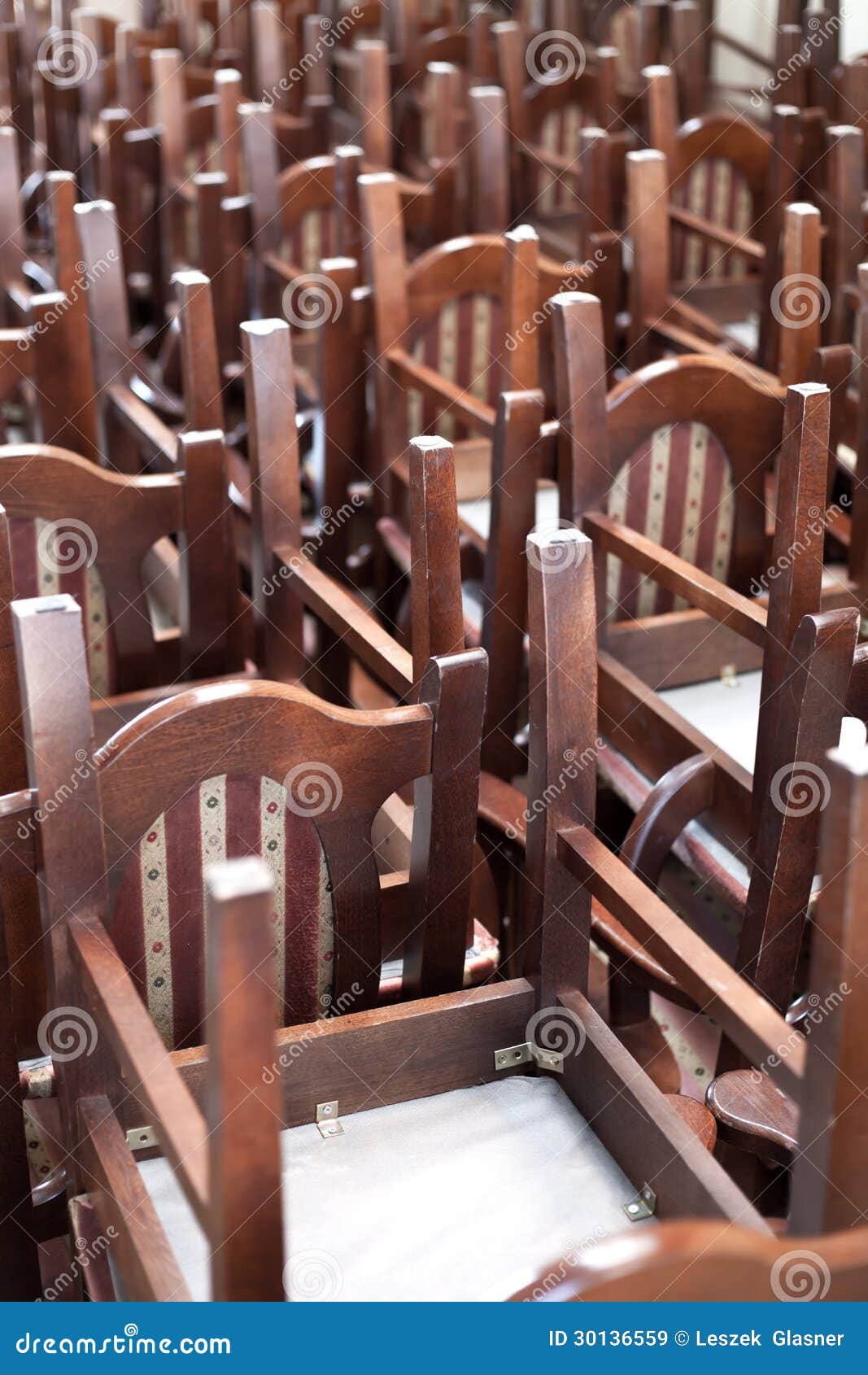 Stacked Wooden Classic Chairs, Vintage Objects Stock Image - Image of ...