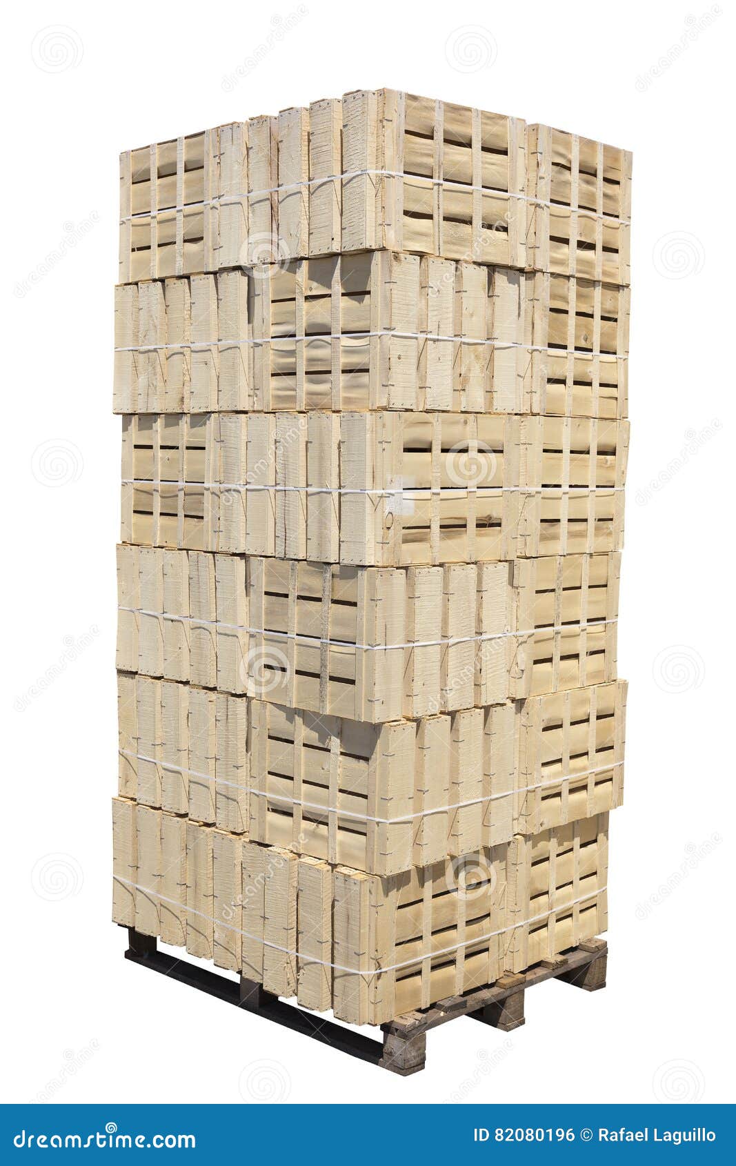 Stacked Wooden Crates on a Pallet Stock Photo - Image of delivery ...
