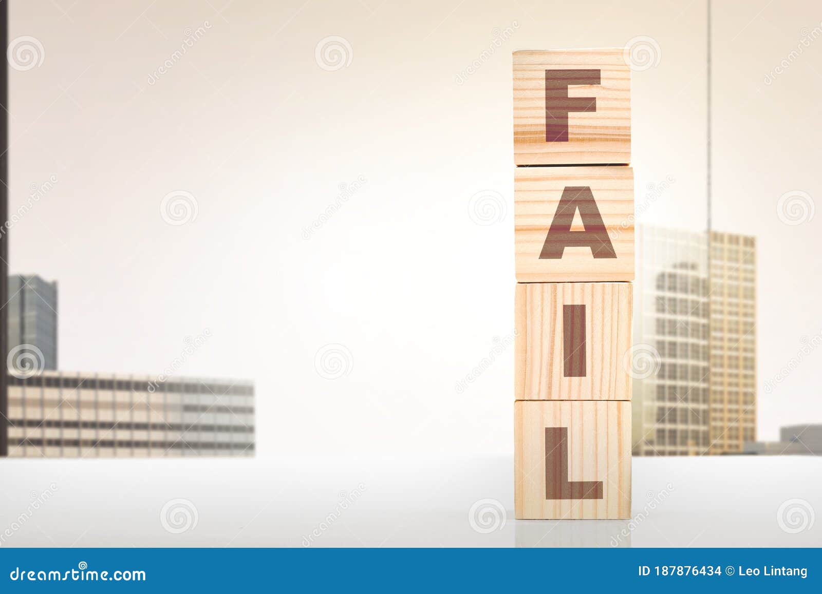 Stacked Wooden Cube with the Fail Letter Stock Photo - Image of fail ...
