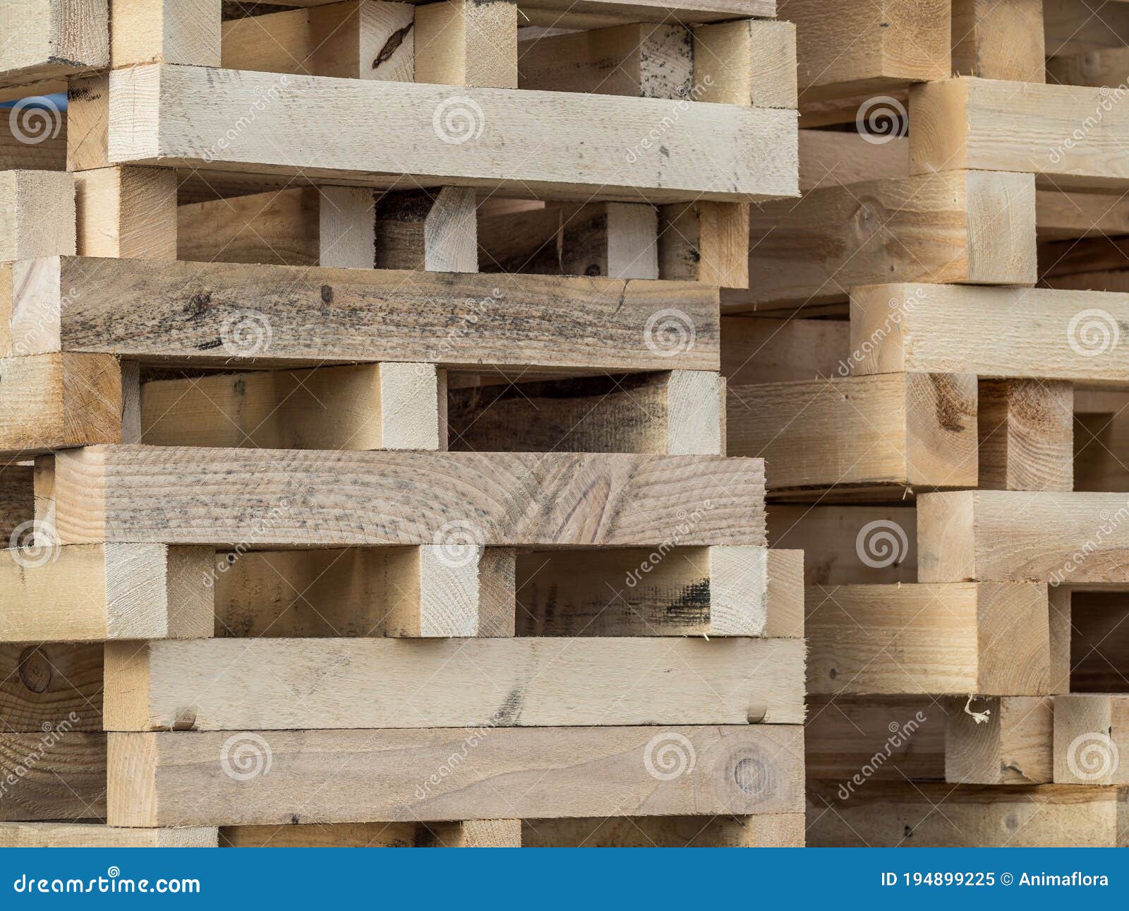Stacked Wooden Pallets Industry Image Stock Image - Image of wooden ...