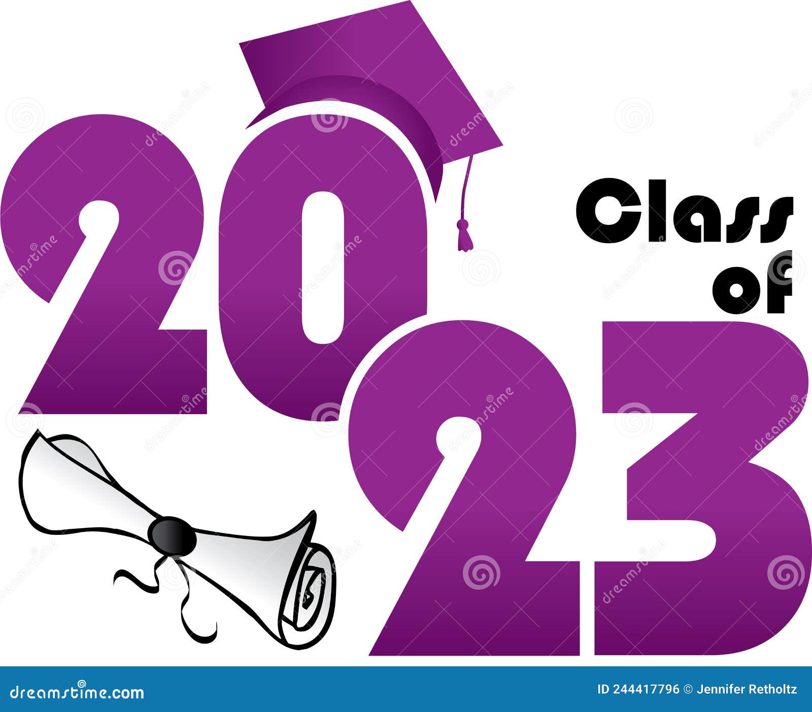 Purple Class Of 2022 This Year Is For You Banner Cartoon Vector ...