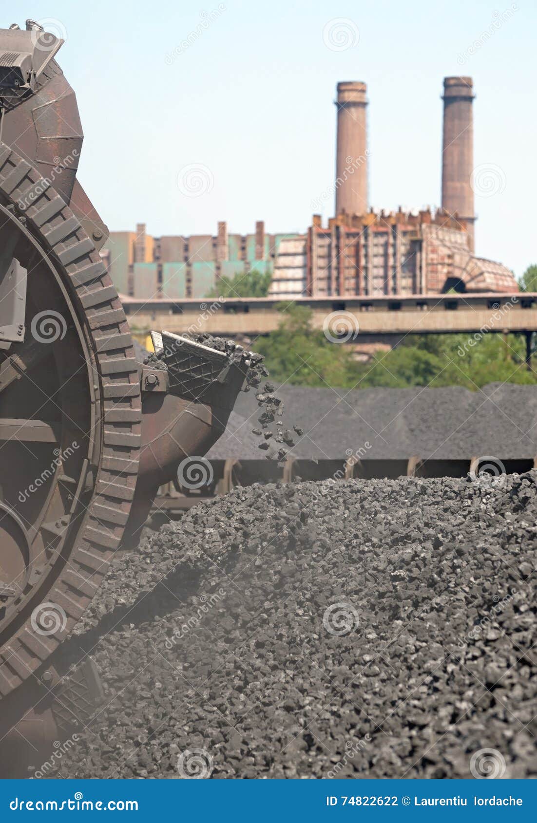 Stacker coal exploration stock photo. Image of industrial - 74822622