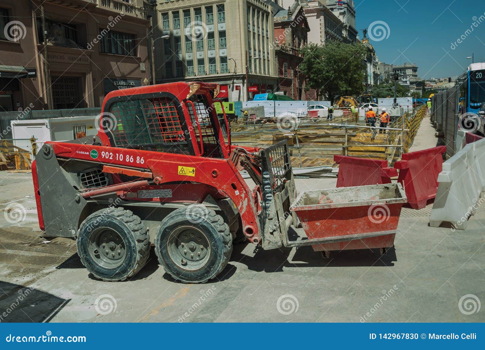 Stacker at Construction Site in Madrid Editorial Image - Image of ...