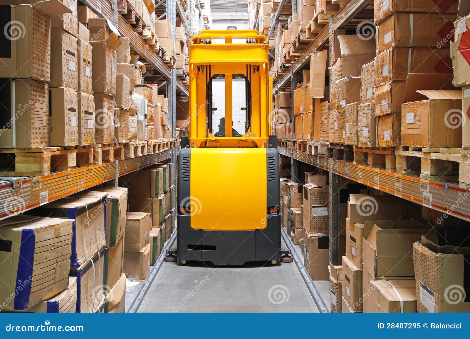Stacker high rack stock image. Image of goods, pallet - 28407295