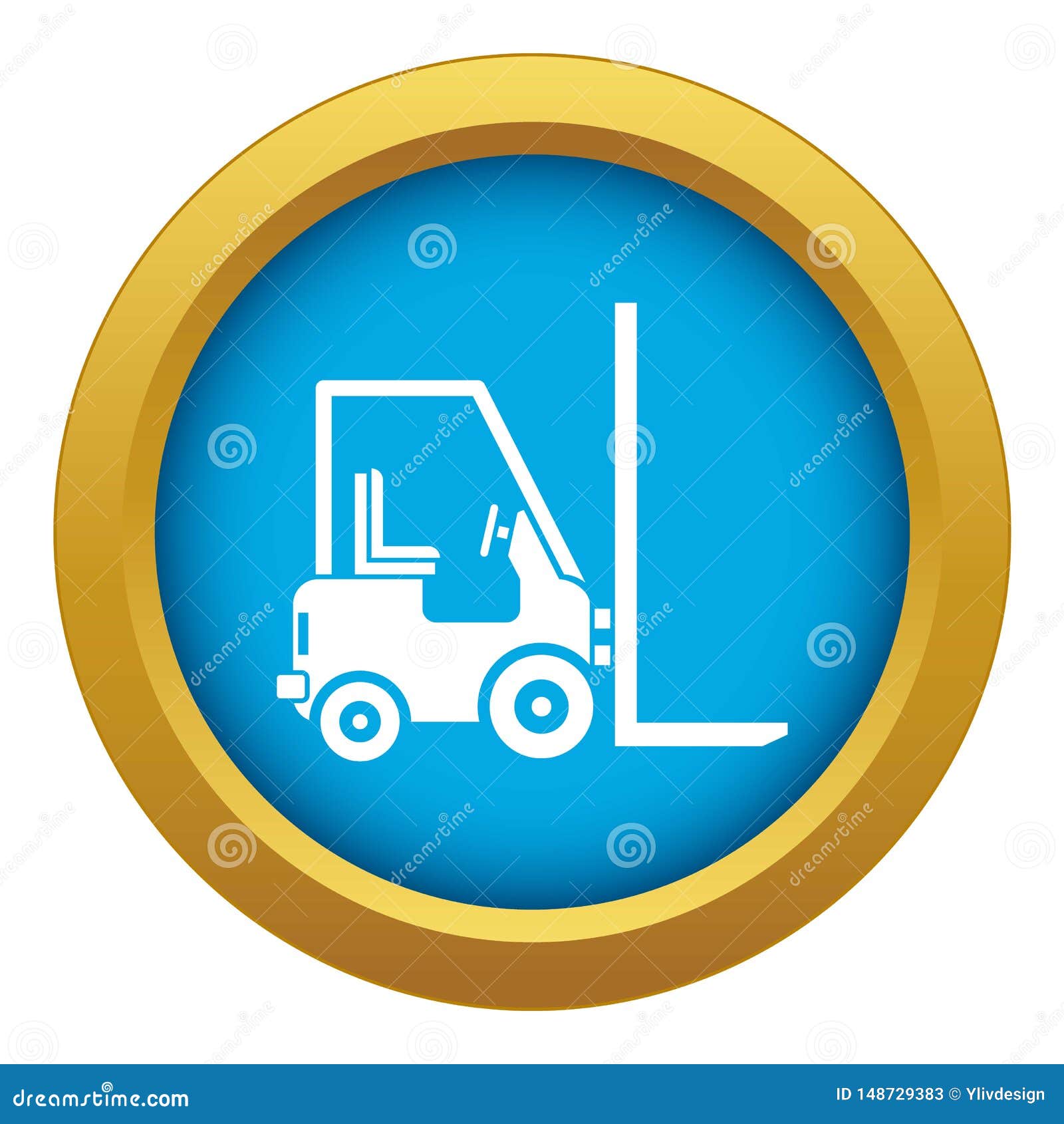 Stacker Loader Icon Blue Vector Isolated Stock Vector - Illustration of ...