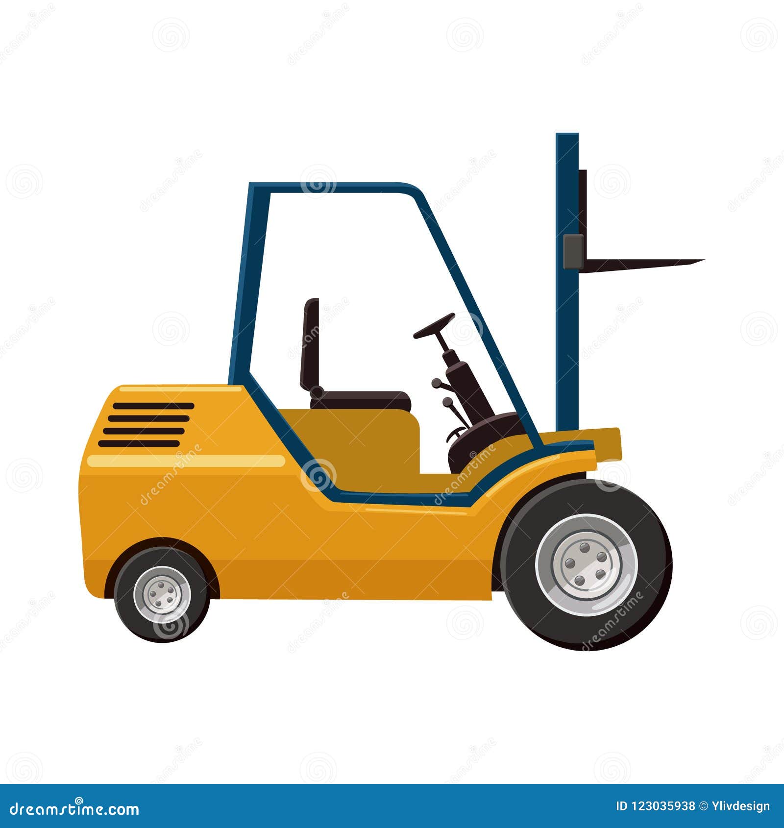 Stacker Loader Icon Digital Red Cartoon Vector | CartoonDealer.com ...